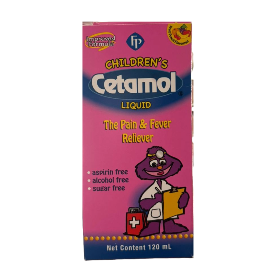 Children's Cetamol Liquid (120mL) - Pain & Fever Relief - IrieMart ...