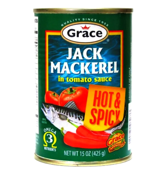 Grace Jack Mackerel Hot & Spicy 425G - IrieMart Jamaican Grocery