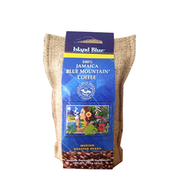 Island Blue Jamaica Blue Mountain Coffee- Medium Roasted Beans 8oz ...